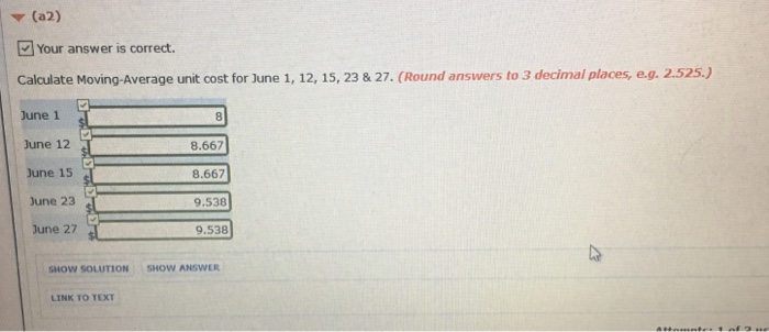 Solved Exercise 6-16 (Part Level Submission) Moath Company | Chegg.com