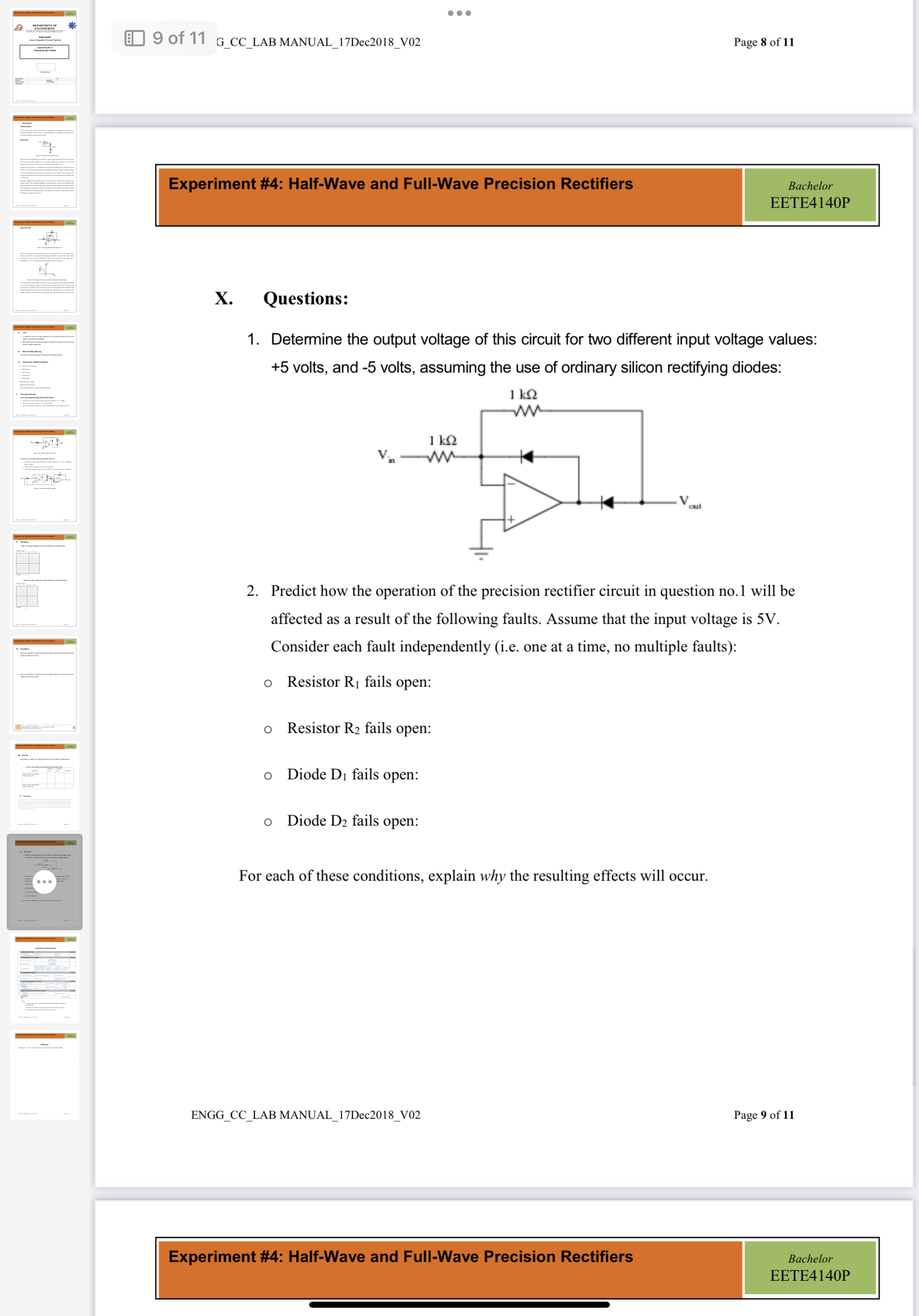 Experiment 4 Half Wave And Full Wave Precision Chegg