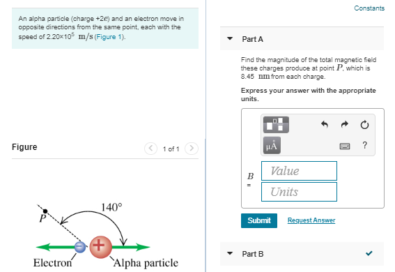 Solved Constants An alpha particle (charge +2e) and an | Chegg.com