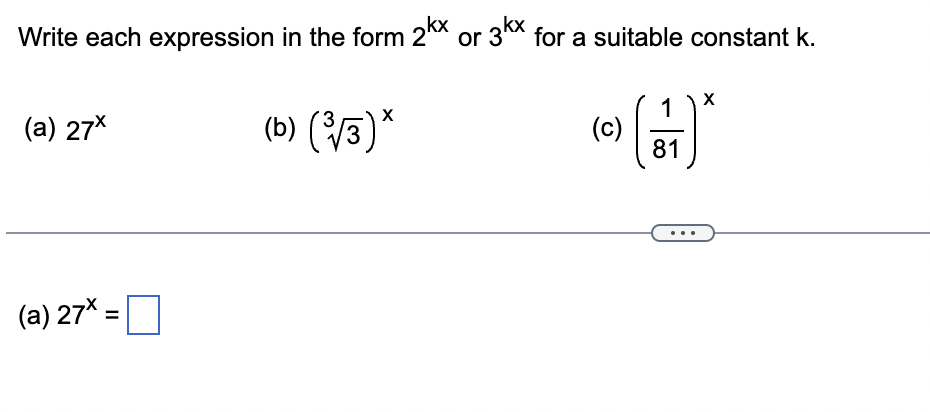 Solved Write each expression in the form 2kx or 3kx for a | Chegg.com