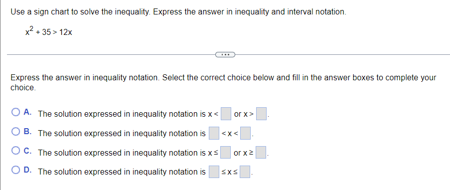 Solved Use a sign chart to solve the inequality. Express the | Chegg.com