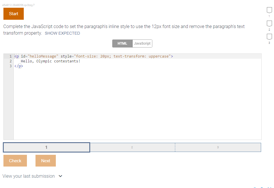 Solved Complete the JavaScript code to set the paragraph's | Chegg.com