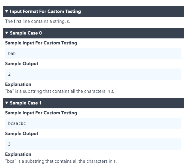 Shortest Substring Given a string comprised of | Chegg.com