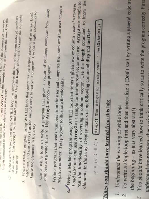 Solved REPORT DUE DATE: Beginning of Lab #8 You must submit | Chegg.com