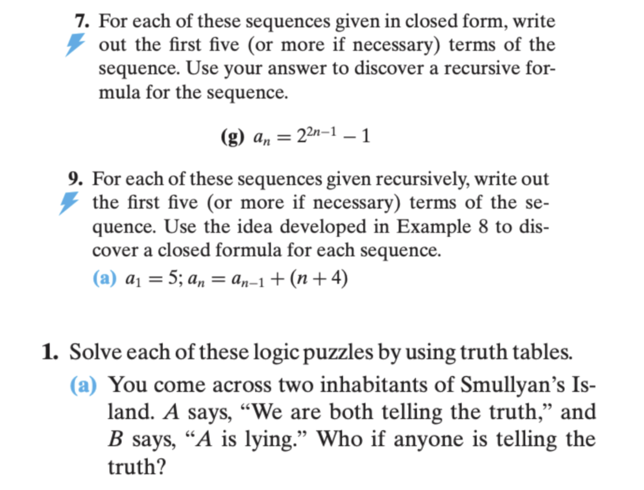 7. For each of these sequences given in closed form, | Chegg.com
