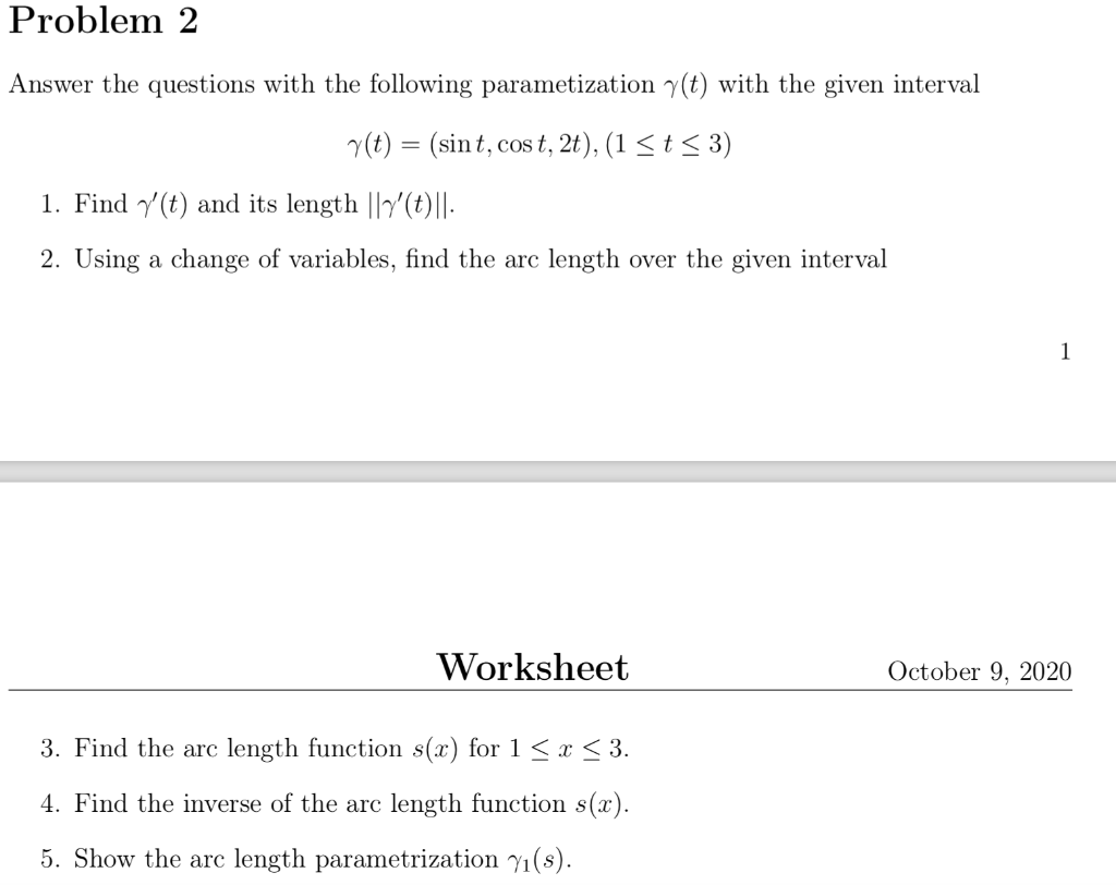 Solved Problem 2 Answer the questions with the following | Chegg.com