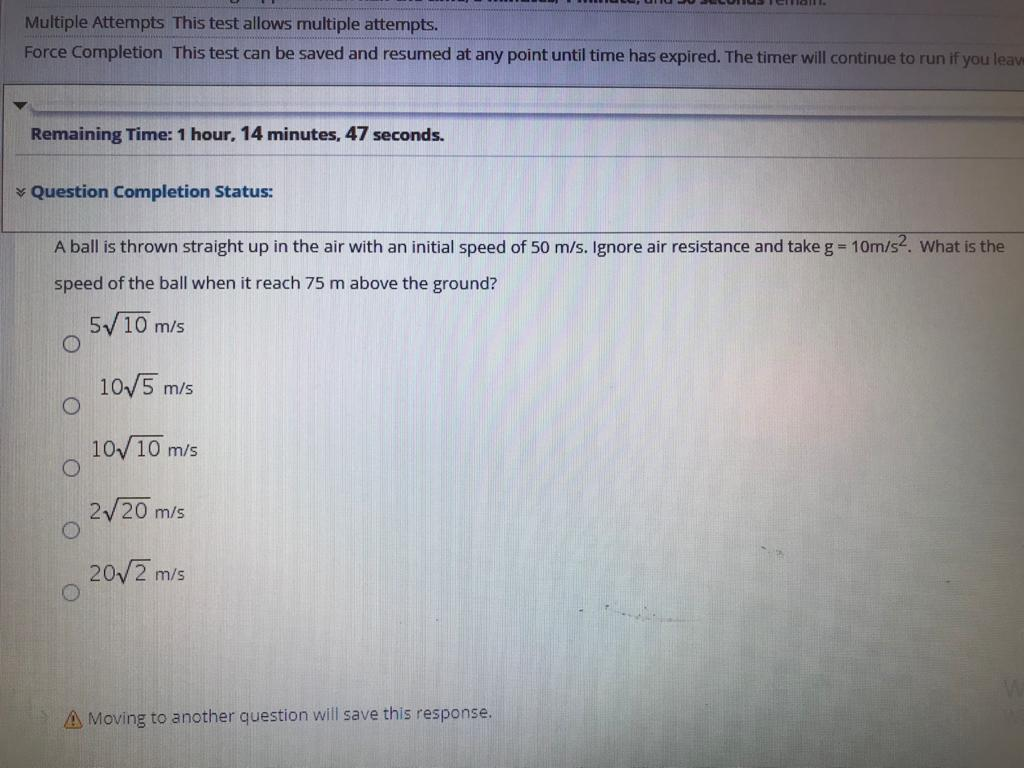 Solved Multiple Attempts This test allows multiple attempts. | Chegg.com