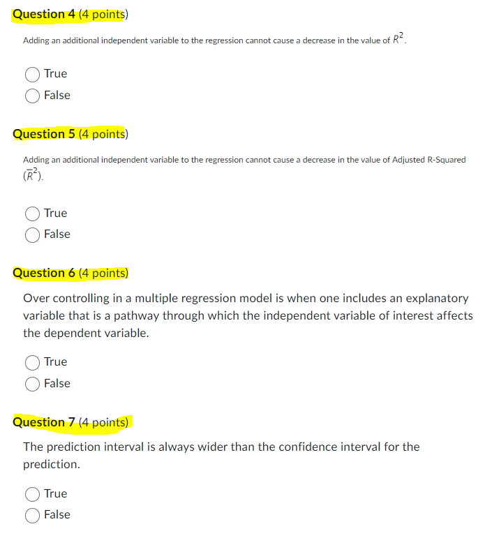 Solved Adding an additional independent variable to the | Chegg.com