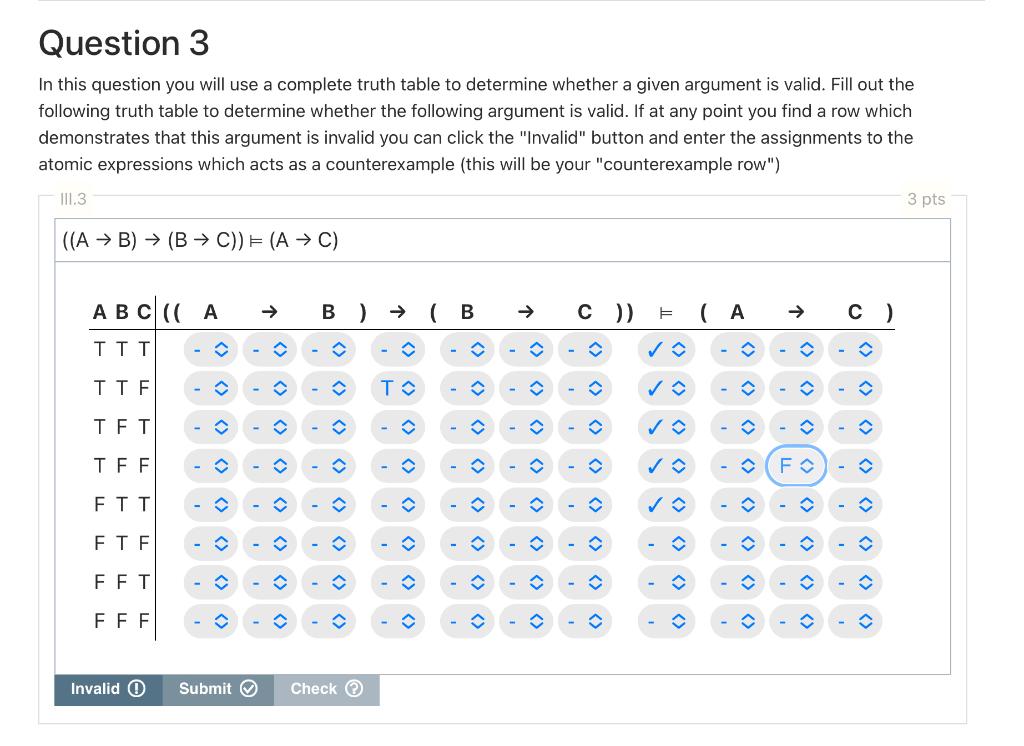 Solved In this question you will use a complete truth table | Chegg.com