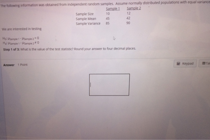Solved The Following Information Was Obtained From