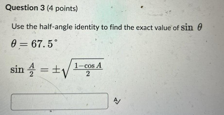 Solved Use the half-angle identity to find the exact value | Chegg.com