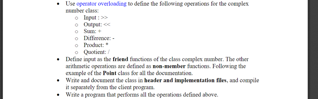 Solved Problem Description: Declare and define a class for a | Chegg.com