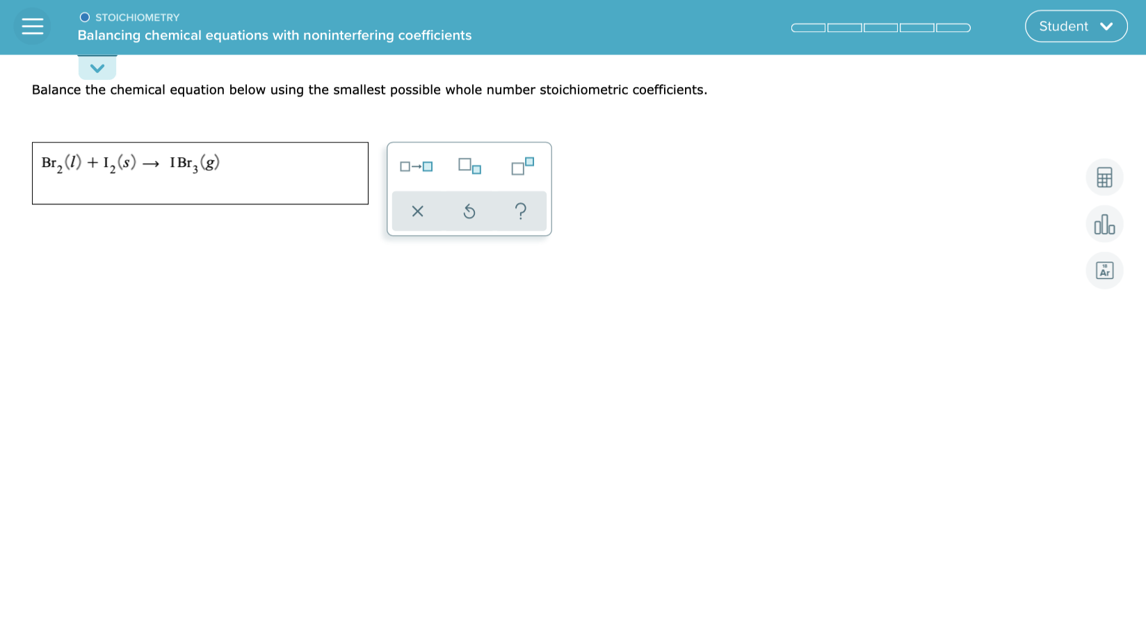 Solved = O STOICHIOMETRY Balancing chemical equations with | Chegg.com