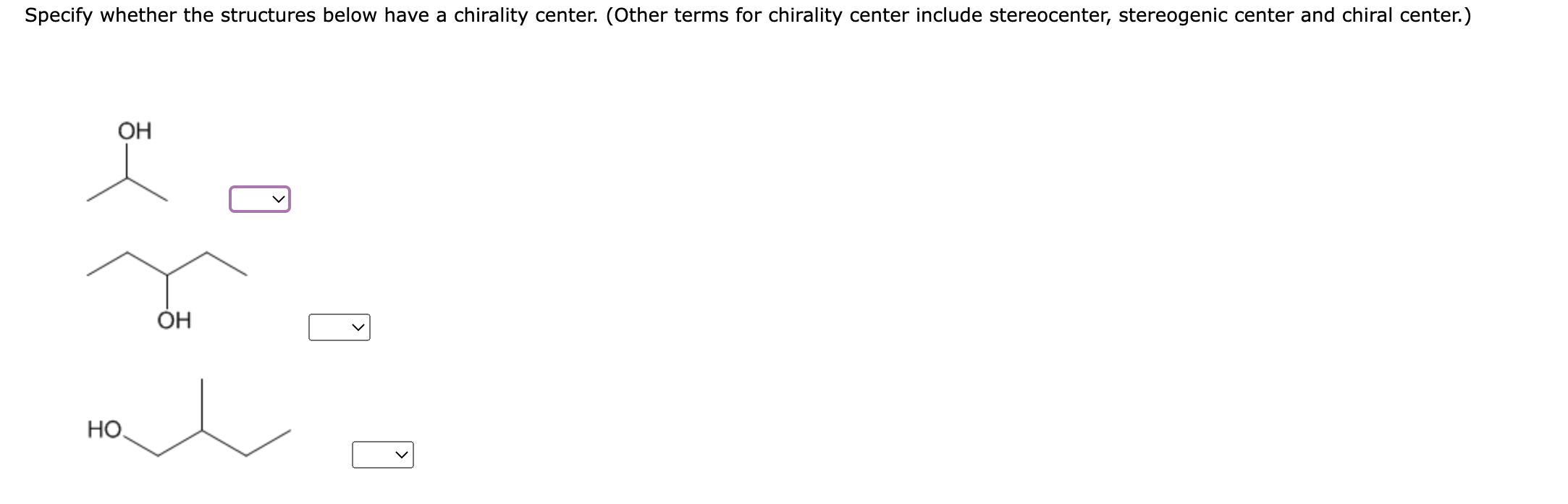 Solved Specify whether the structures below have a chirality | Chegg.com