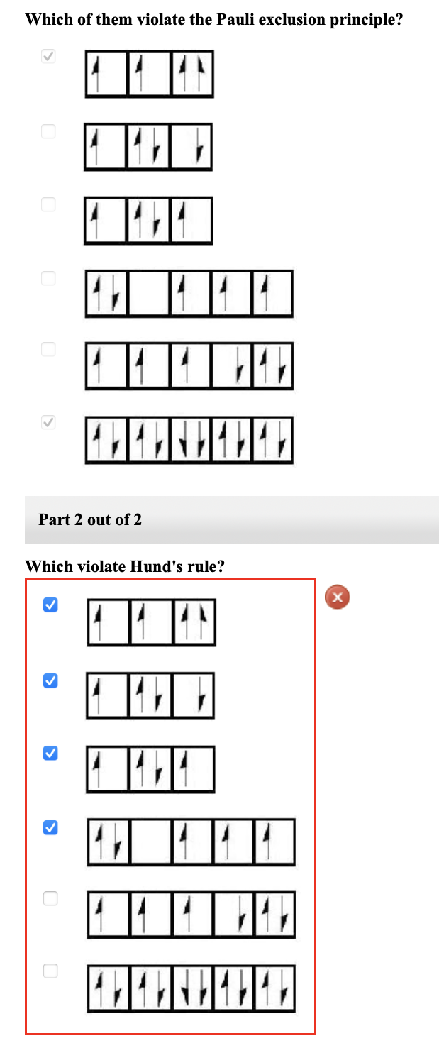 Solved Which of them violate the Pauli exclusion principle? | Chegg.com