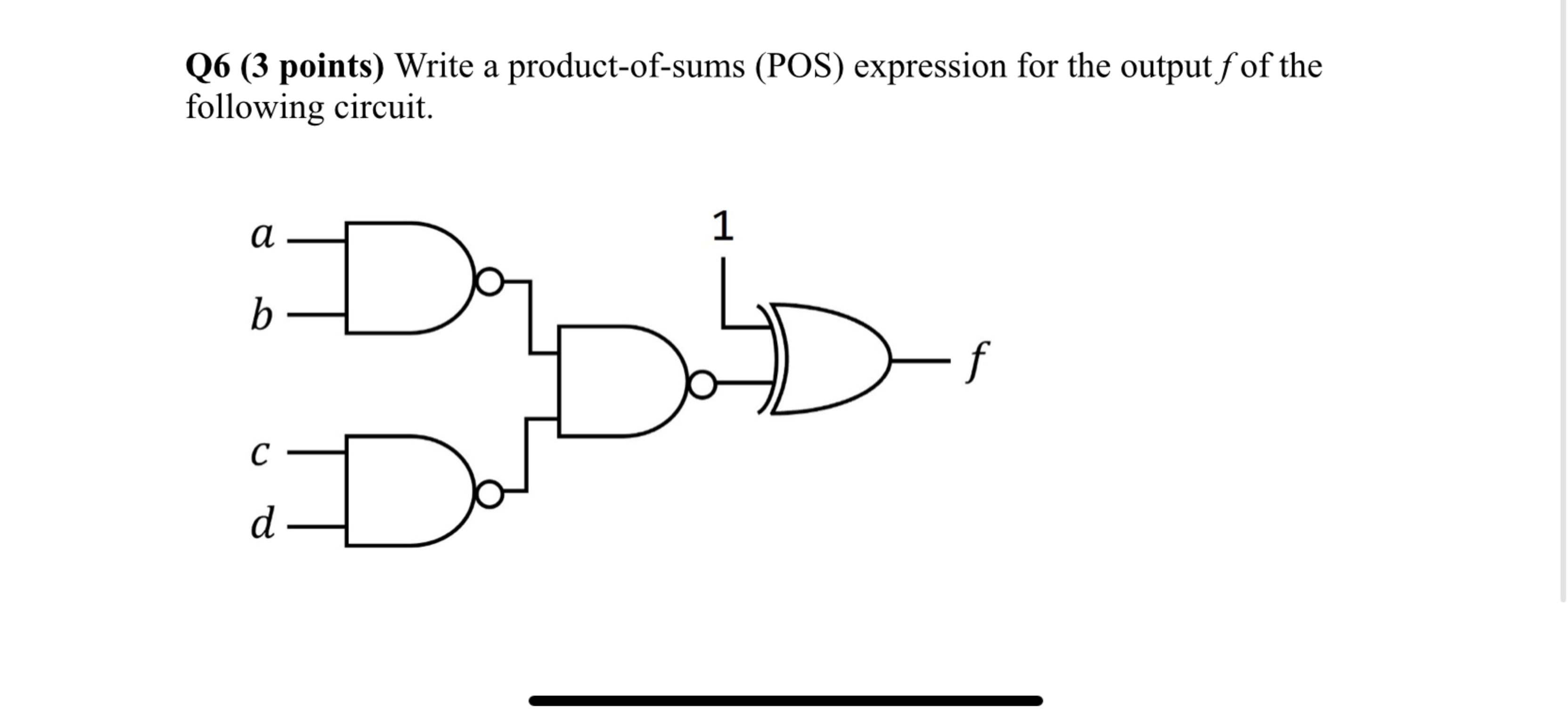 Solved Q6 (3 ﻿points) ﻿Write a product-of-sums (POS) | Chegg.com