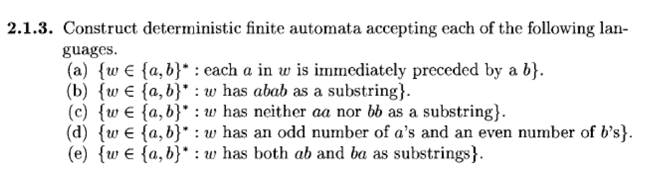 Solved 2 1 3 Construct Deterministic Finite Automata