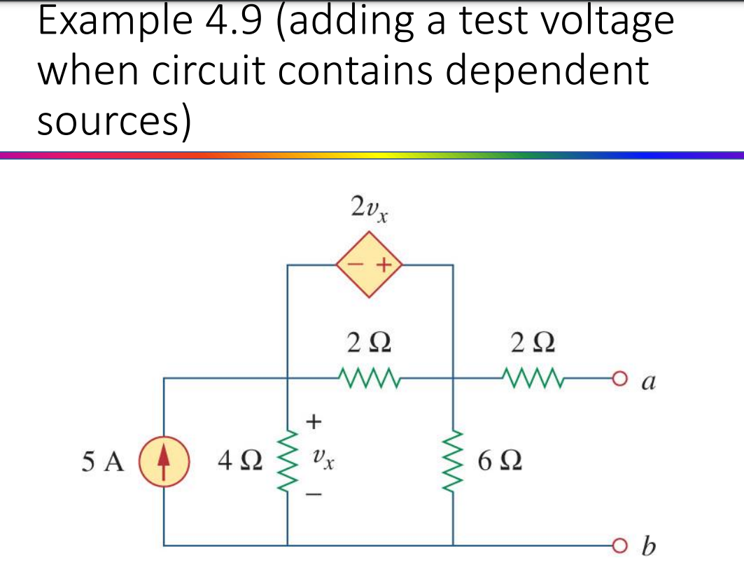 Solved Example 4.9 (adding a test voltage when circuit | Chegg.com