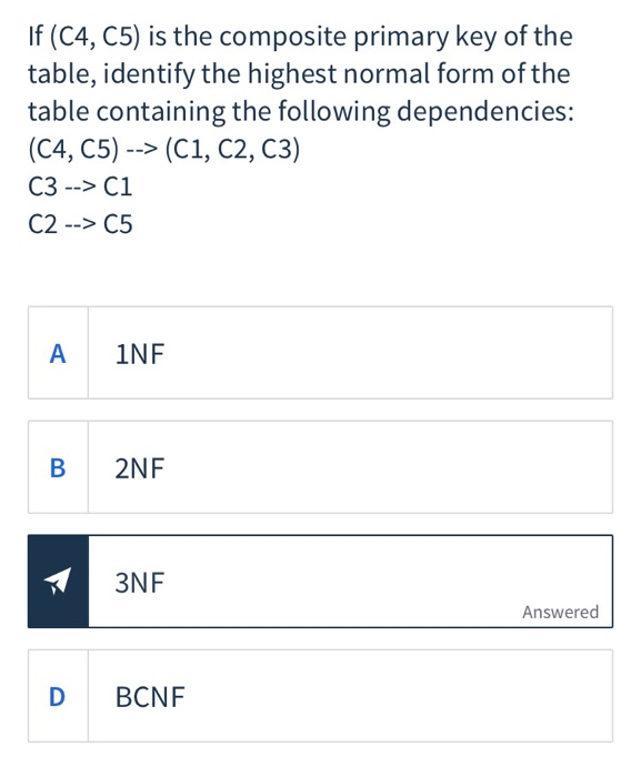 Solved If (C4, C5) is the composite primary key of the | Chegg.com