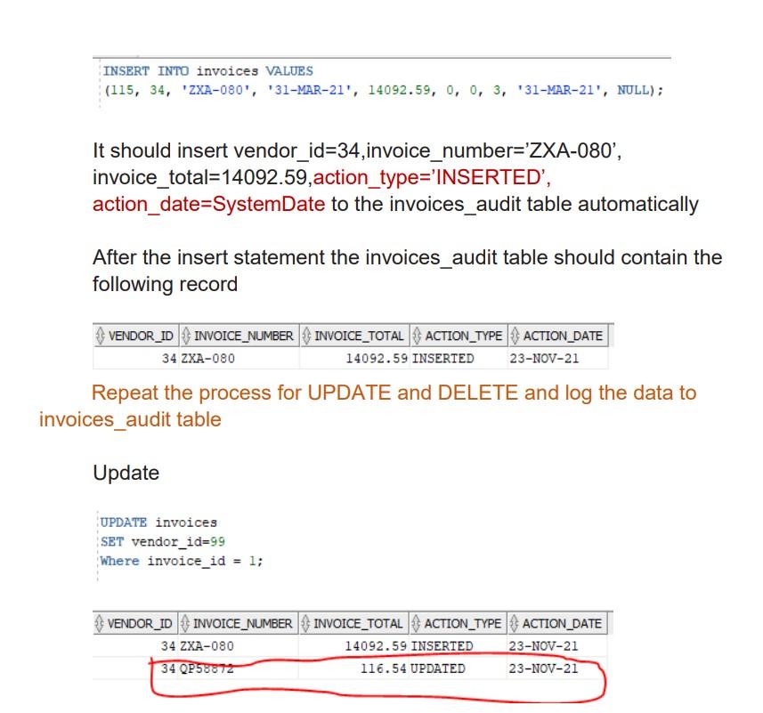 Solved PLI SQL - Triggers (After Trigger) Create a PL/SQL | Chegg.com