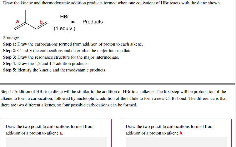Solved Strategy: Step 1: Draw the carbocations formed from | Chegg.com