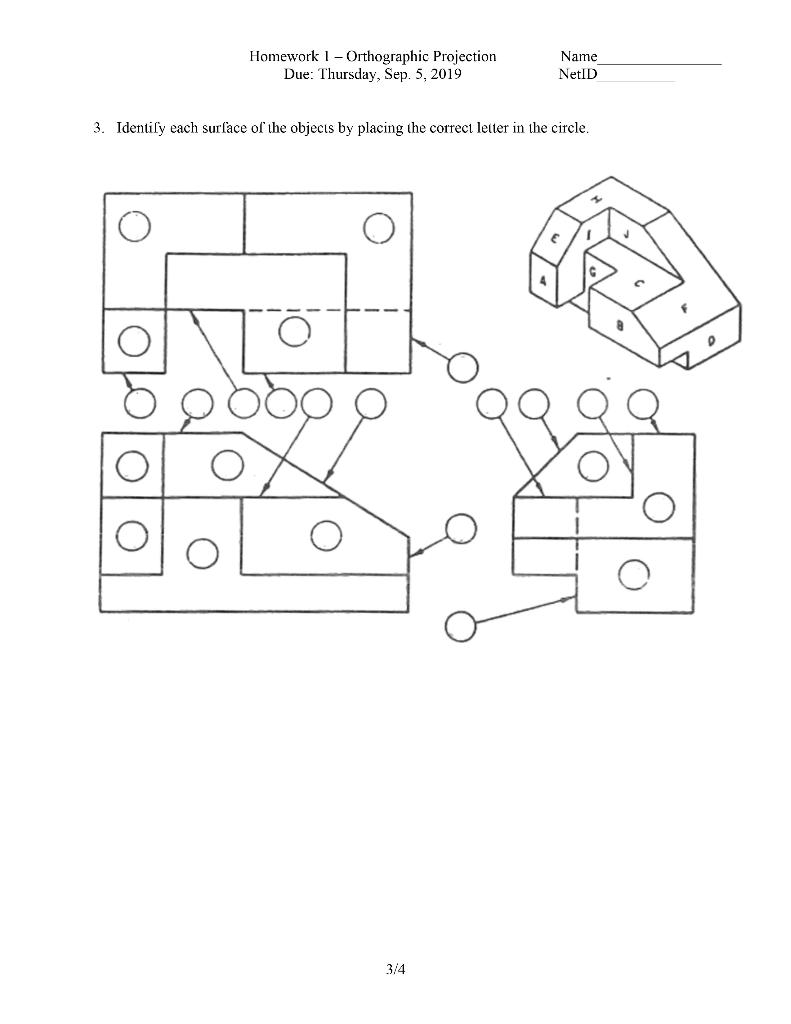 Solved 1. Identily the lypes of planes in each orthographic | Chegg.com