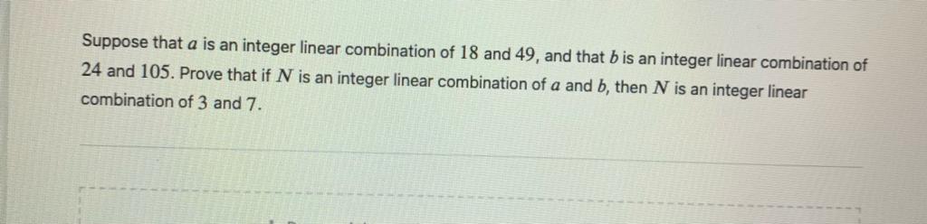 Solved Suppose that a is an integer linear combination of 18 | Chegg.com