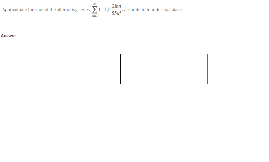 Solved Approximate the sum of the alternating series | Chegg.com