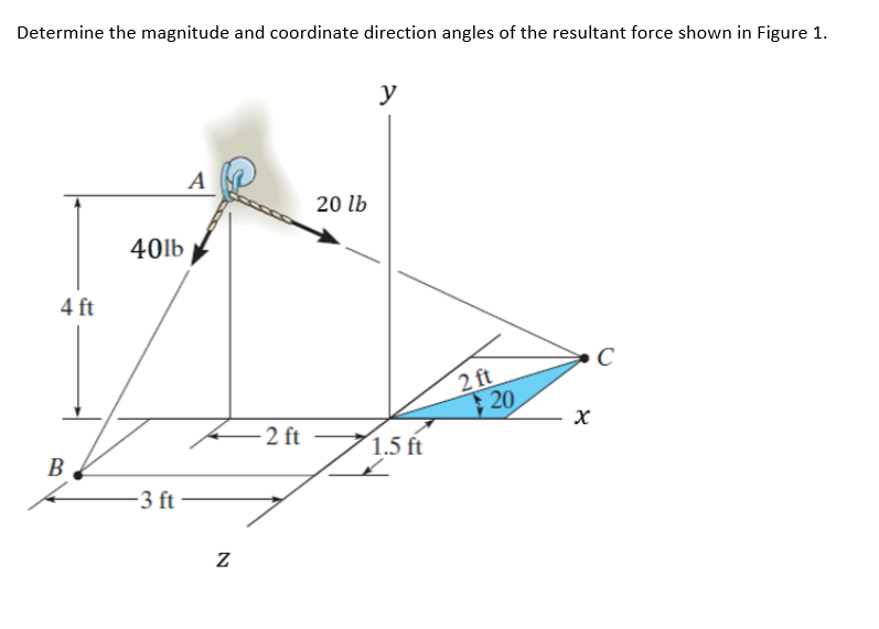 Solved Determine the magnitude and coordinate direction | Chegg.com