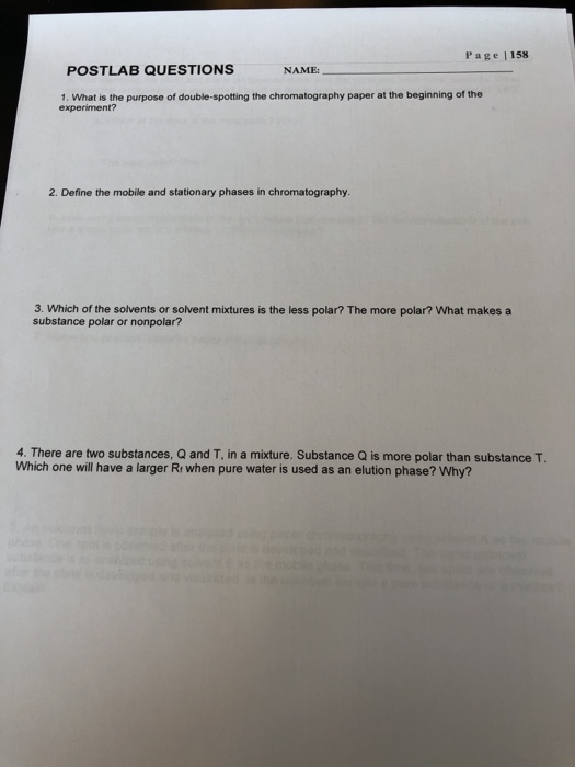 Solved Page | 158 POSTLAB QUESTIONS NAME: 1. What is the | Chegg.com