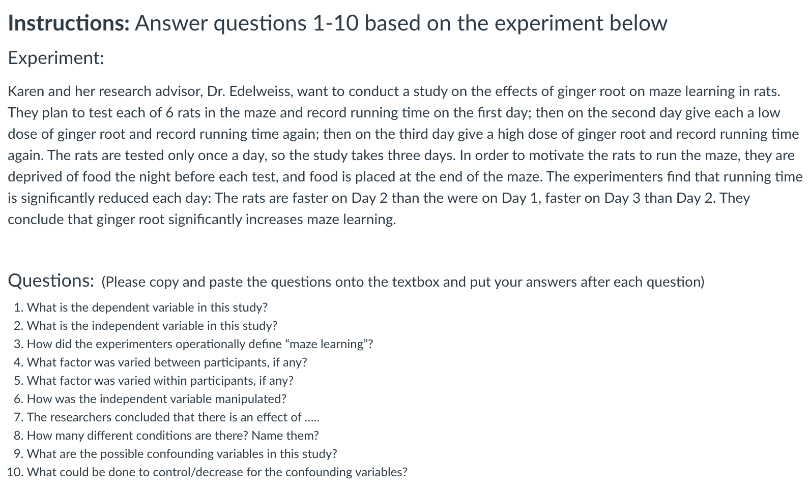 Solved Instructions: Answer questions 1-10 ﻿based on the | Chegg.com