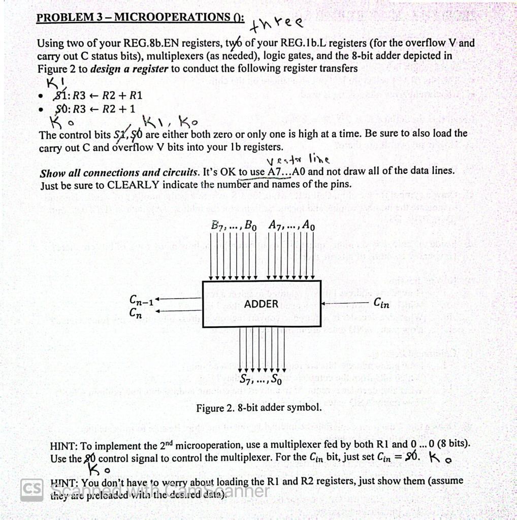 Solved using two of your REG 8B EN | Chegg.com