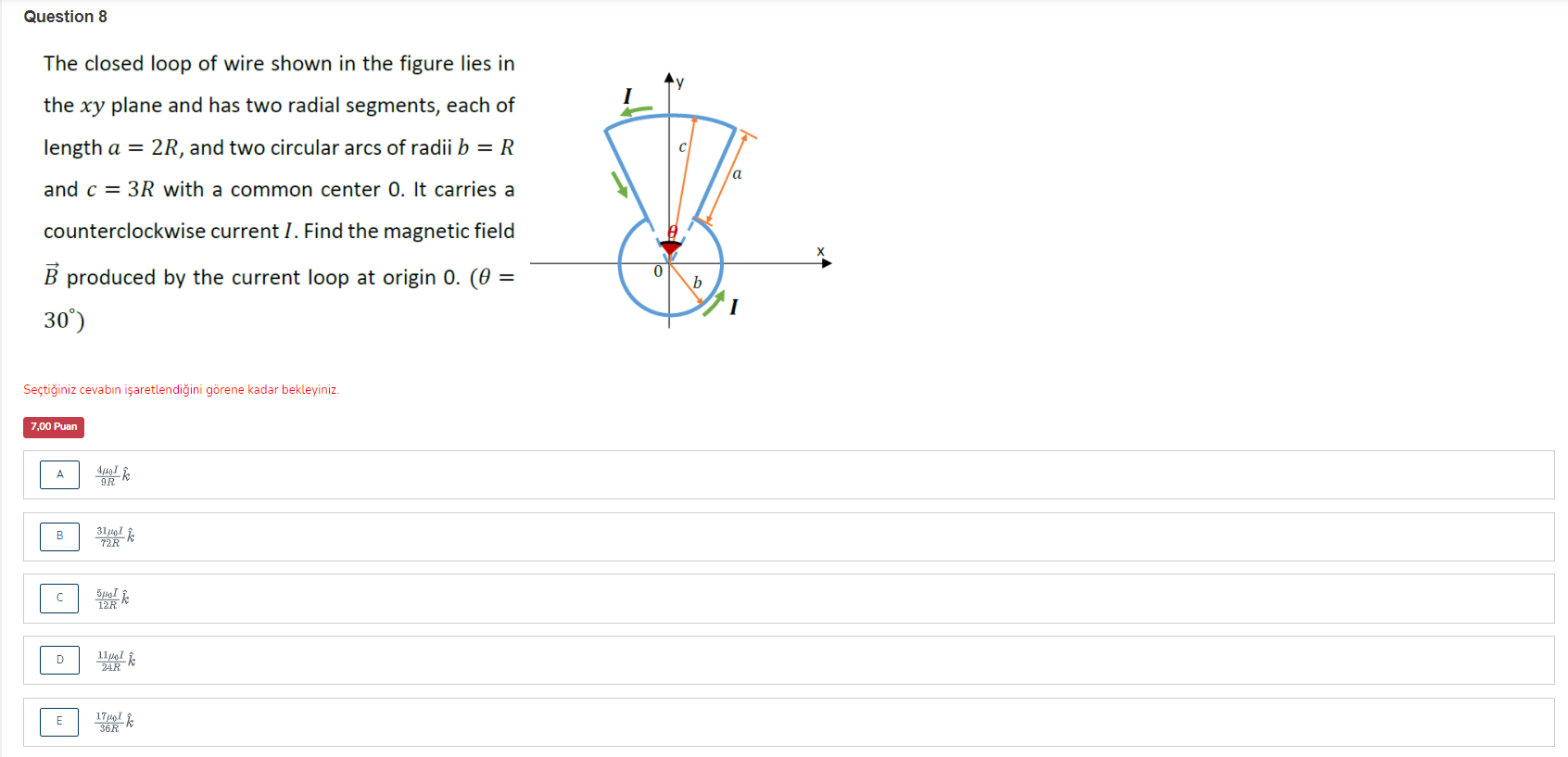 Solved Question 8 The closed loop of wire shown in the | Chegg.com