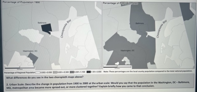 Solved What differences do you see in the two choropleth | Chegg.com