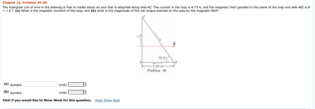Solved Chapter 21, Problem 46 GO The triangular coil of wire | Chegg.com