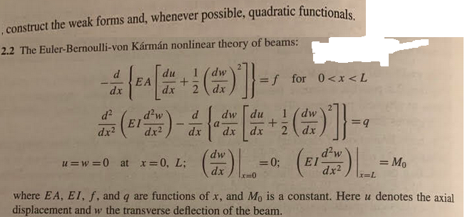 Solved construct the weak forms and, whenever possible, | Chegg.com