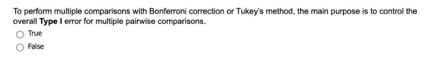 Solved To perform multiple comparisons with Bonferroni | Chegg.com