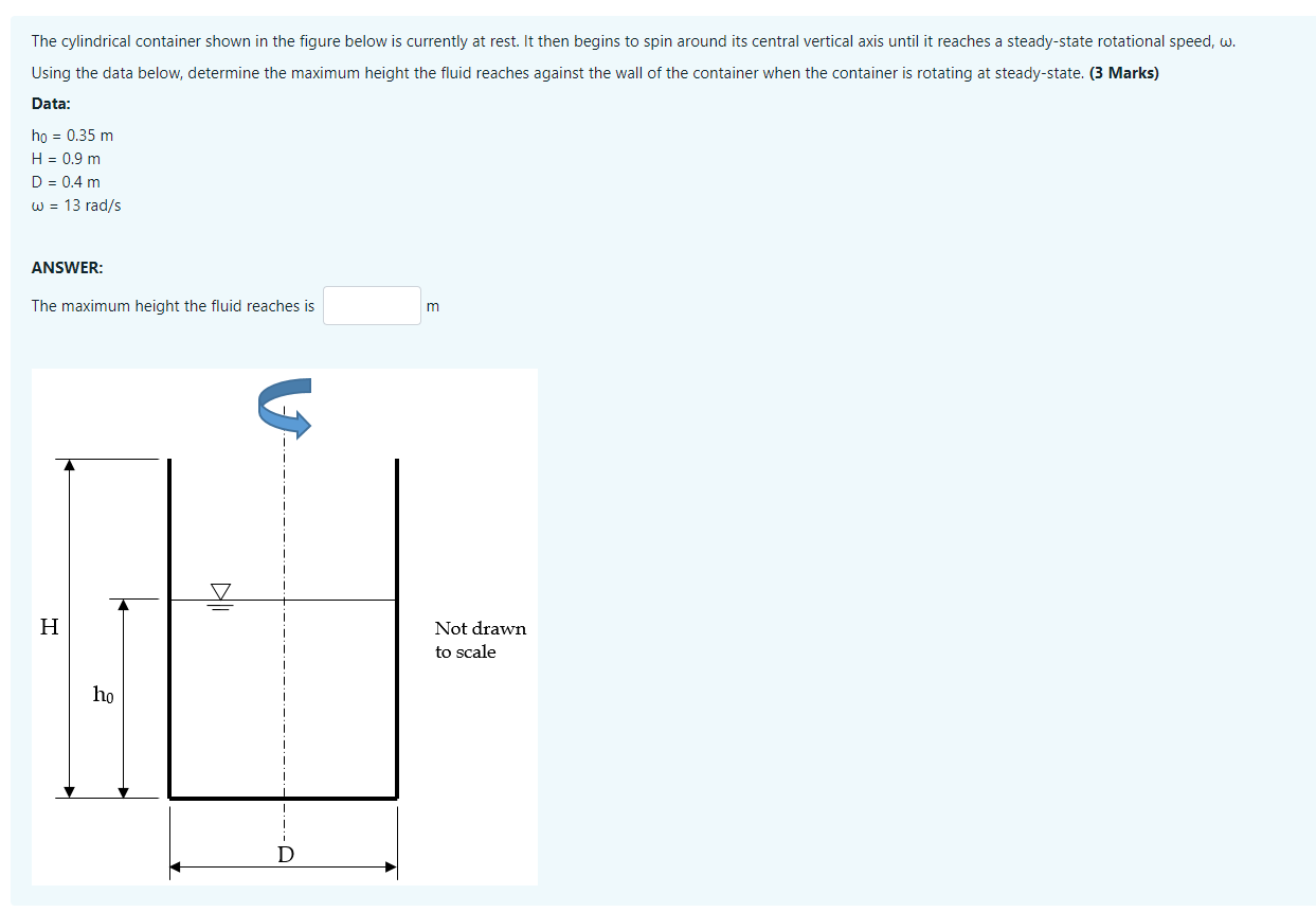 Solved The cylindrical container shown in the figure below | Chegg.com