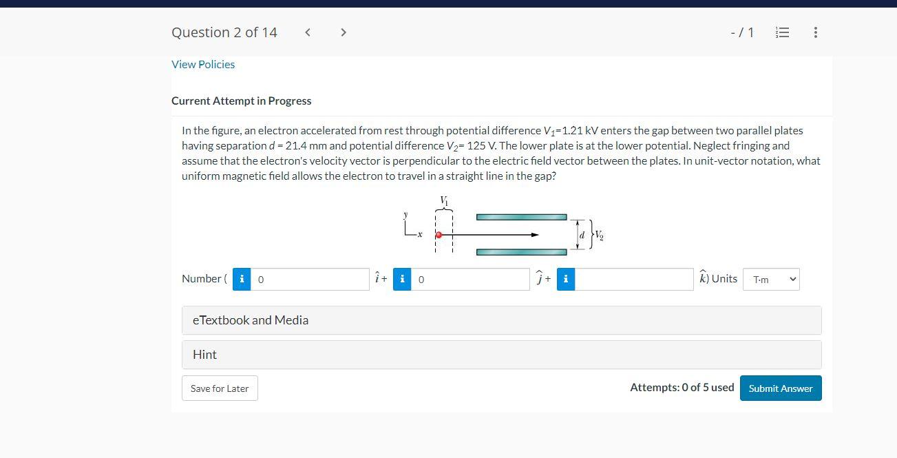 Solved In The Figure An Electron Accelerated From Rest
