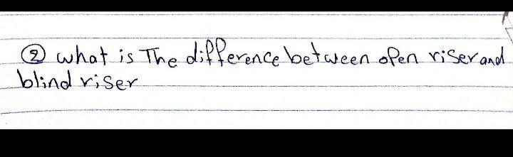 Solved @ what is the difference between open riser and blind | Chegg.com