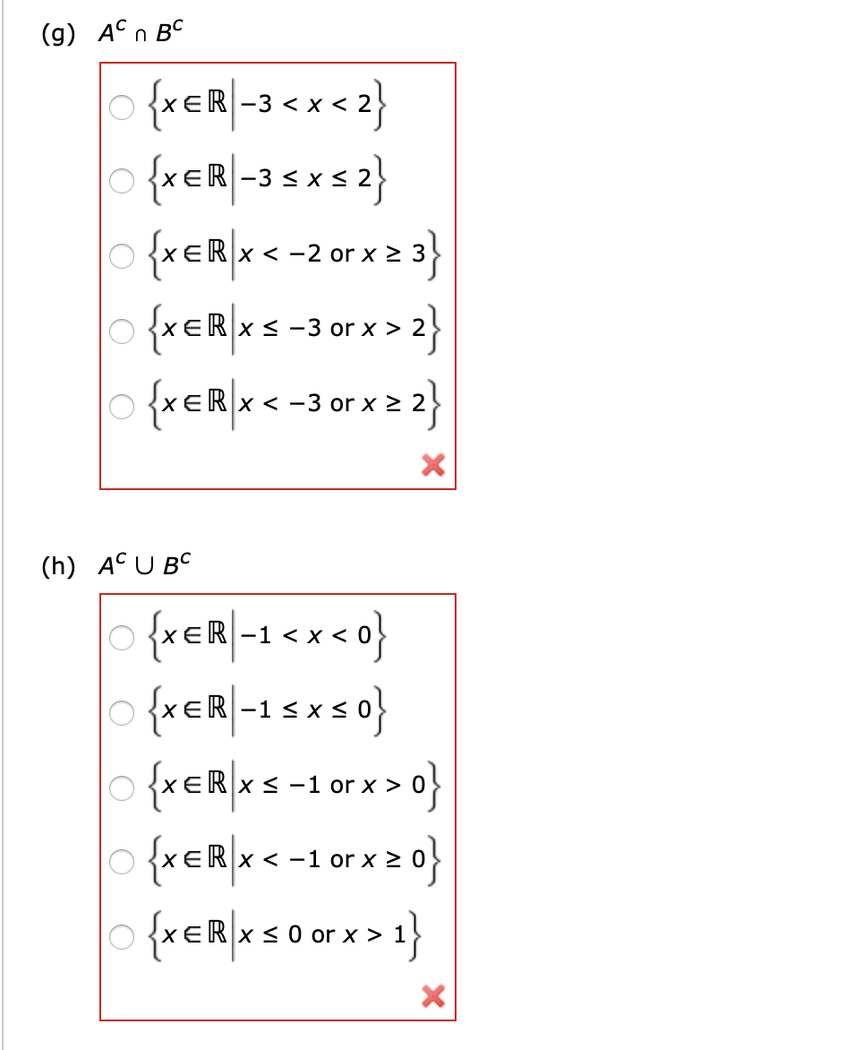 Solved Let the universal set be R, the set of all real | Chegg.com