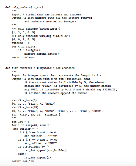Solved Task 1: List Comprehensions Part A: Convert the Code | Chegg.com Solved Task 1: List Comprehensions Part A: Convert the Code | Chegg.com