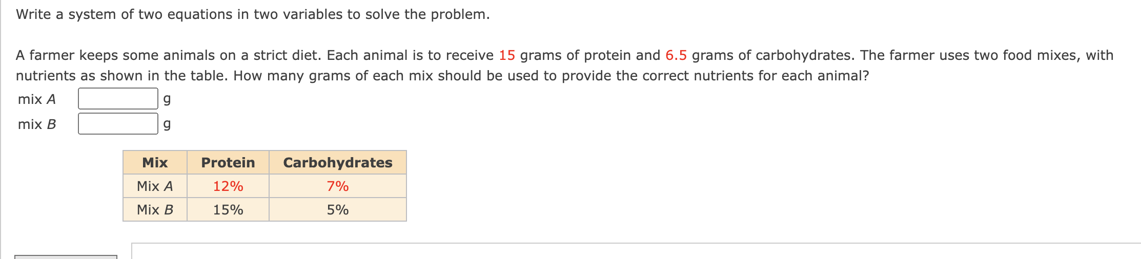 Solved Write a system of two equations in two variables to | Chegg.com