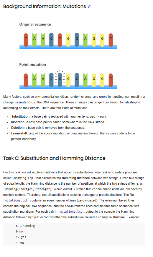 Background Information: Mutations Original sequence | Chegg.com