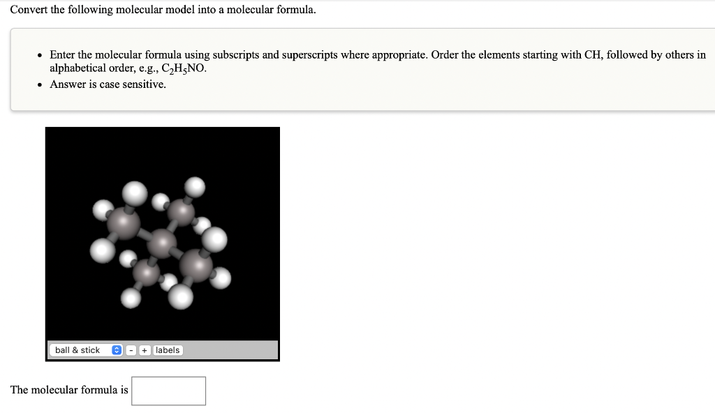 Solved Convert the following molecular model into a skeletal | Chegg.com