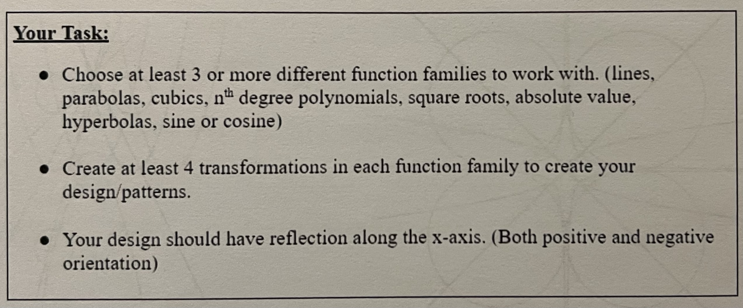 Solved Your Task:Choose at least 3 ﻿or more different | Chegg.com