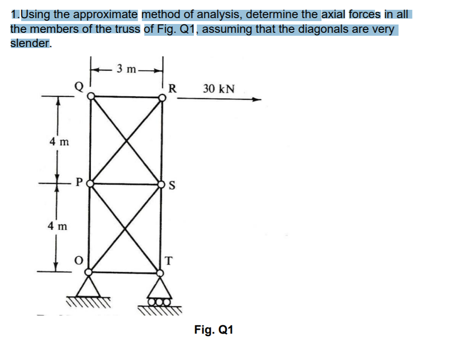 Solved 1.Using the approximate method of analysis, determine | Chegg.com