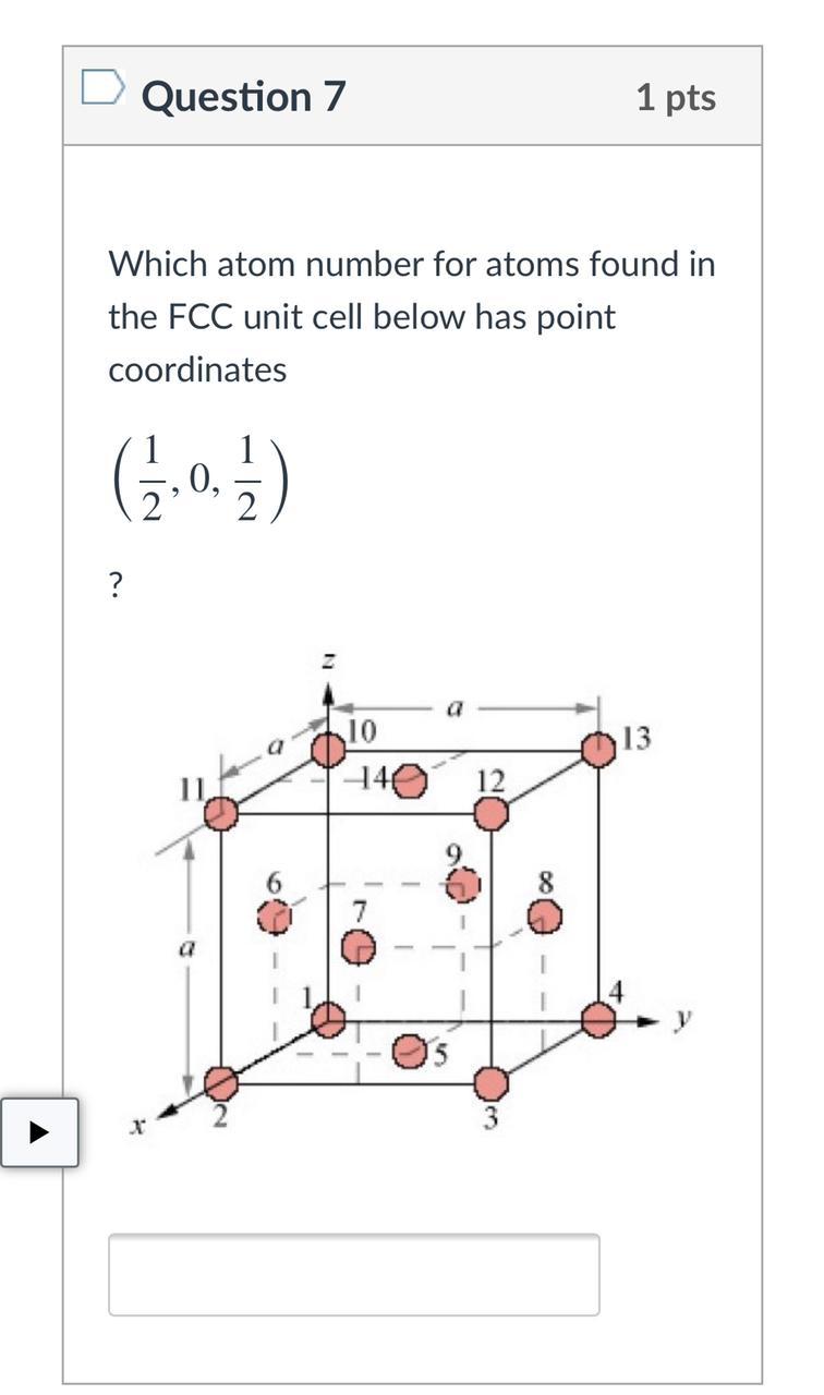 Solved Question 1 1 pts The body-centered cubic cell has | Chegg.com