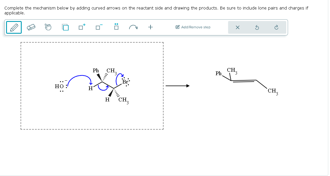 complete the mechanism below by adding curved arrows | Chegg.com