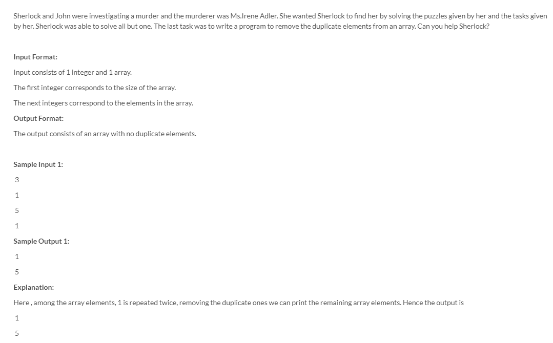 Solved Sherlock and John were investigating a murder and the | Chegg.com